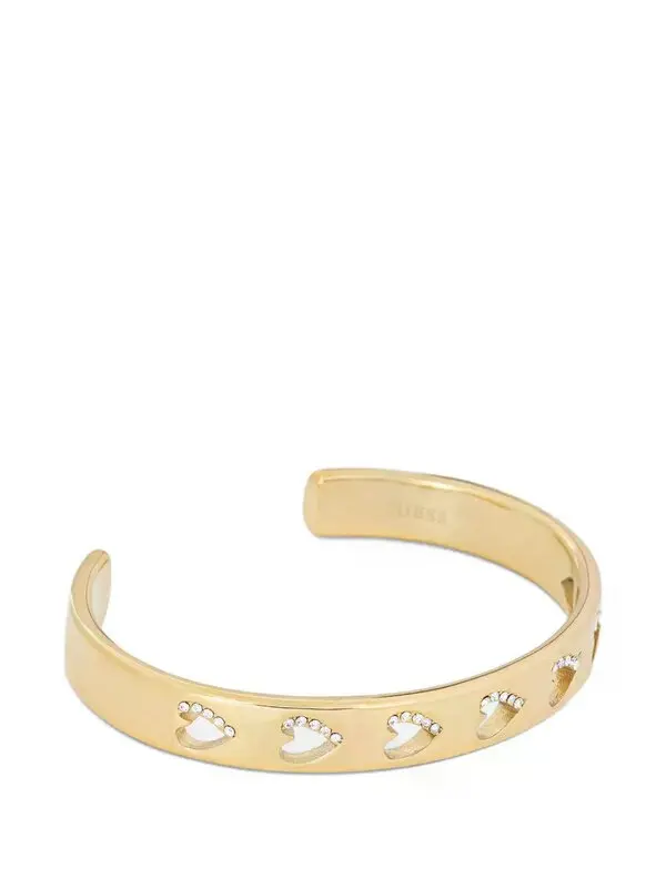 Guess By Your Side Crystal-embellished Cuff Bracelet - Gold