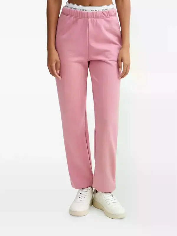 Guess Sofia Logo-tape Track Pants - Pink