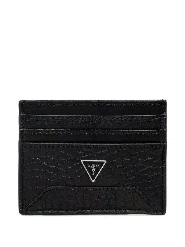 Guess Pebbled Texture Card Holder - Black