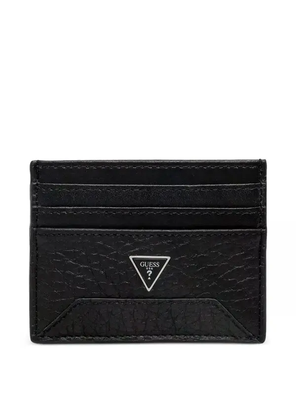 Guess Pebbled Texture Card Holder - Black