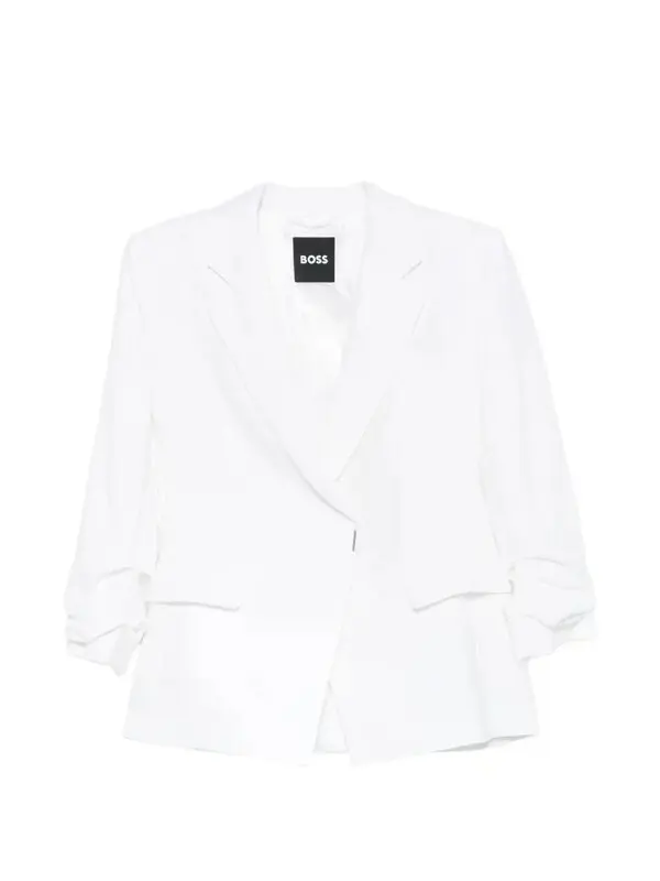 BOSS Asymmetric-sleeve Jacket - White