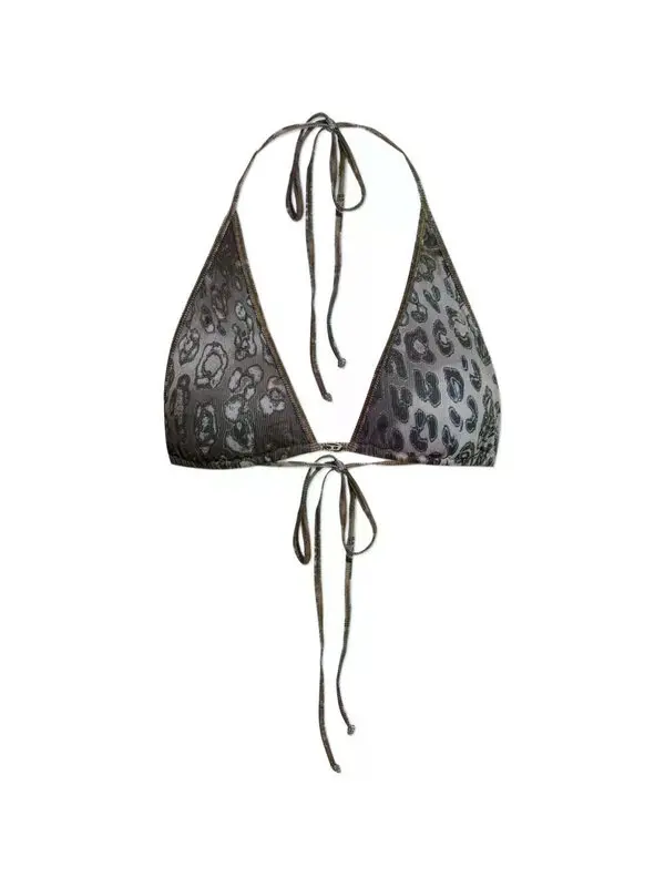DIESEL® Printed Triangle Bikini Top - Grey