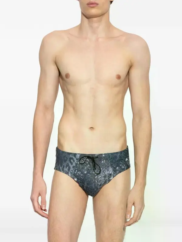 DIESEL® Printed Swim Trunks - Grey
