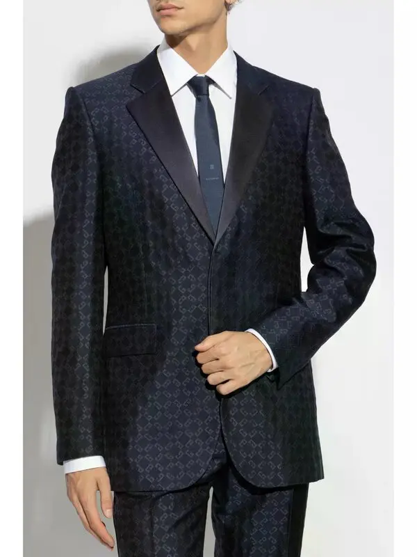 Givenchy Patterned-jacquard Blazer - Blue
