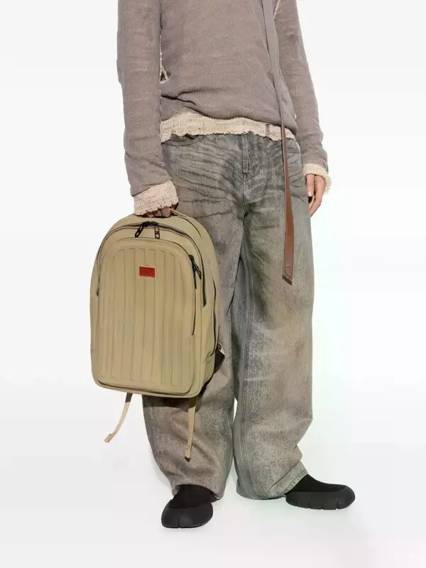 DIESEL® Ribbed Logo-plaque Backpack - Neutrals