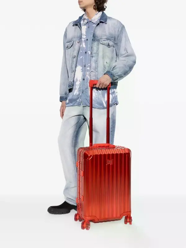 DIESEL® Metallic Grooved Luggage - Red