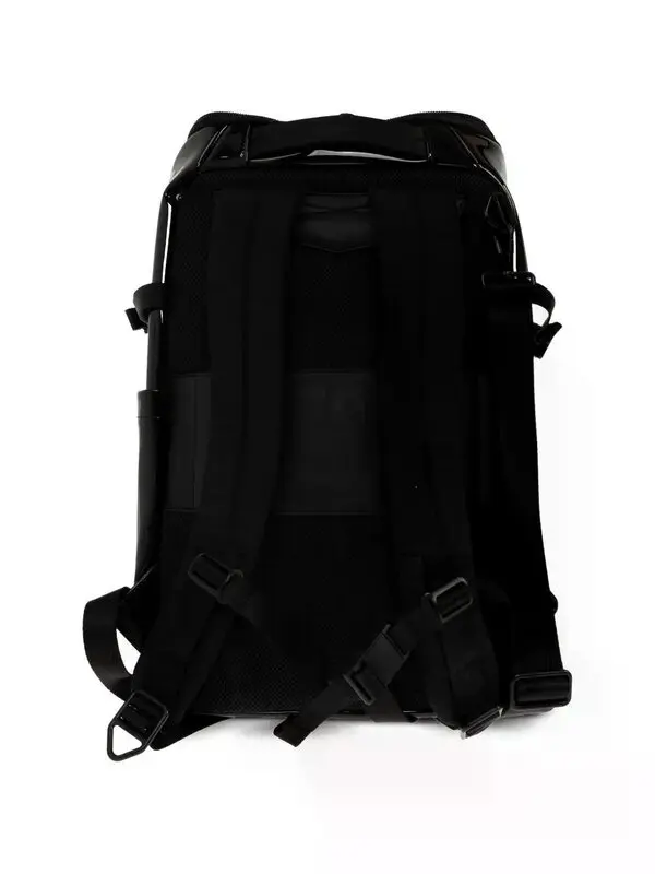 DIESEL® Patent-finish Logo-print Backpack - Black