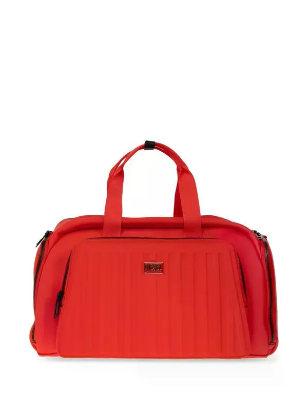 DIESEL® Ribbed-panel Logo Plaque Holdall - Orange