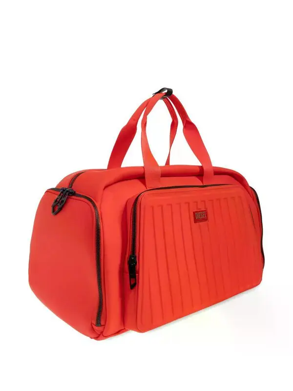 DIESEL® Ribbed-panel Logo Plaque Holdall - Orange