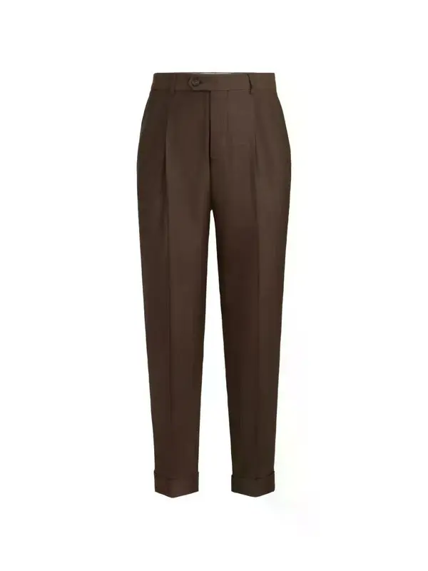 Brunello Cucinelli Virgin-wool And Cashmere Trousers - Brown