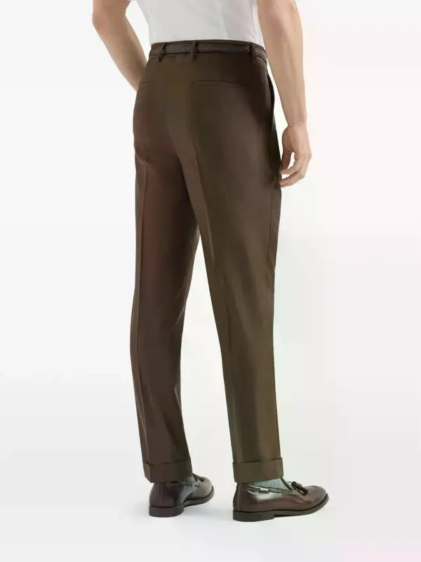 Brunello Cucinelli Virgin-wool And Cashmere Trousers - Brown