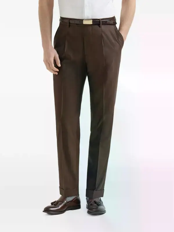 Brunello Cucinelli Virgin-wool And Cashmere Trousers - Brown