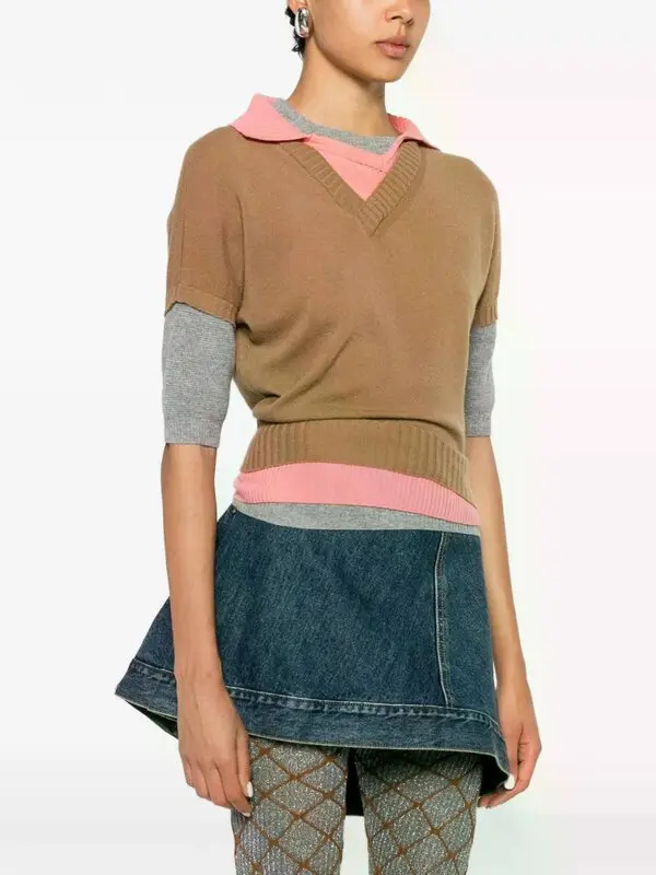 AUGUST BARRON Layered Polo Top