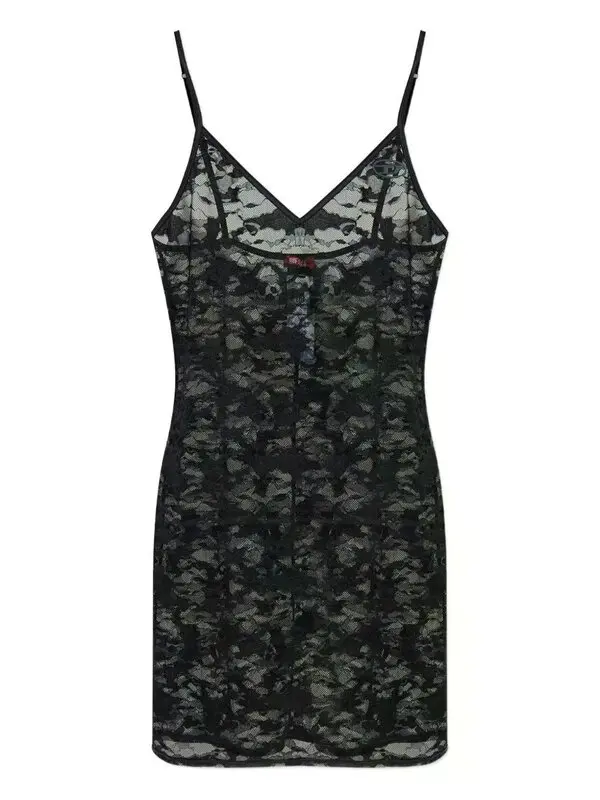 DIESEL® Layla Lace-panelled Chemise - Black