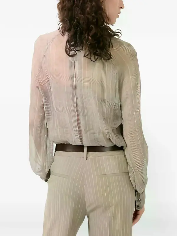 Barbara Bui Tie-neck Checked Blouse