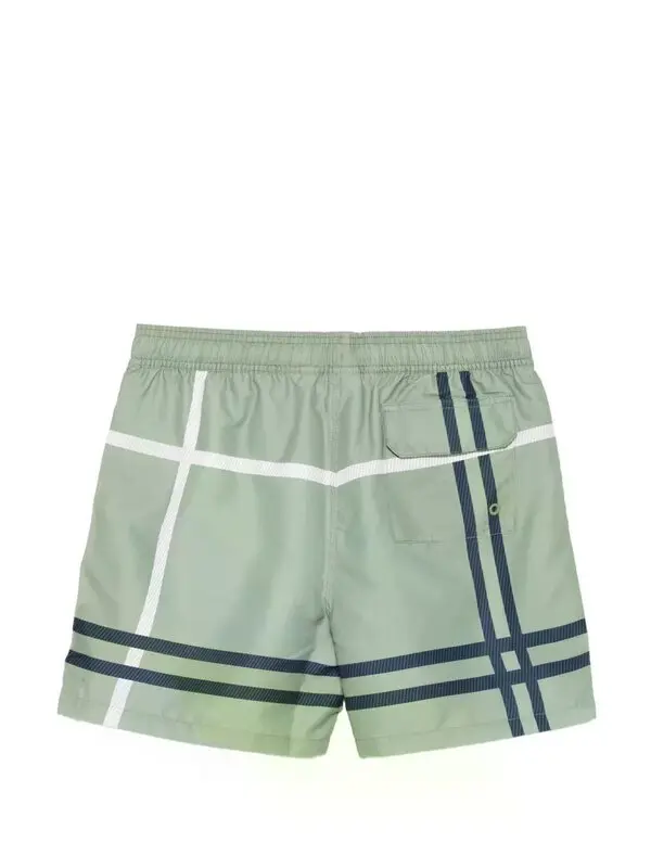 Barbour Logo-print Swim Shorts - Green