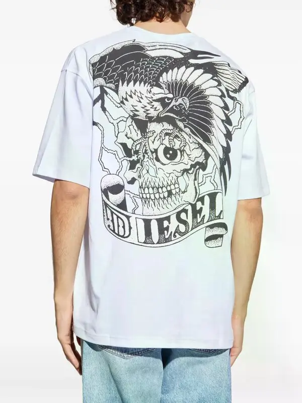 DIESEL® T-boggy-t2 Eagle-print T-shirt - White