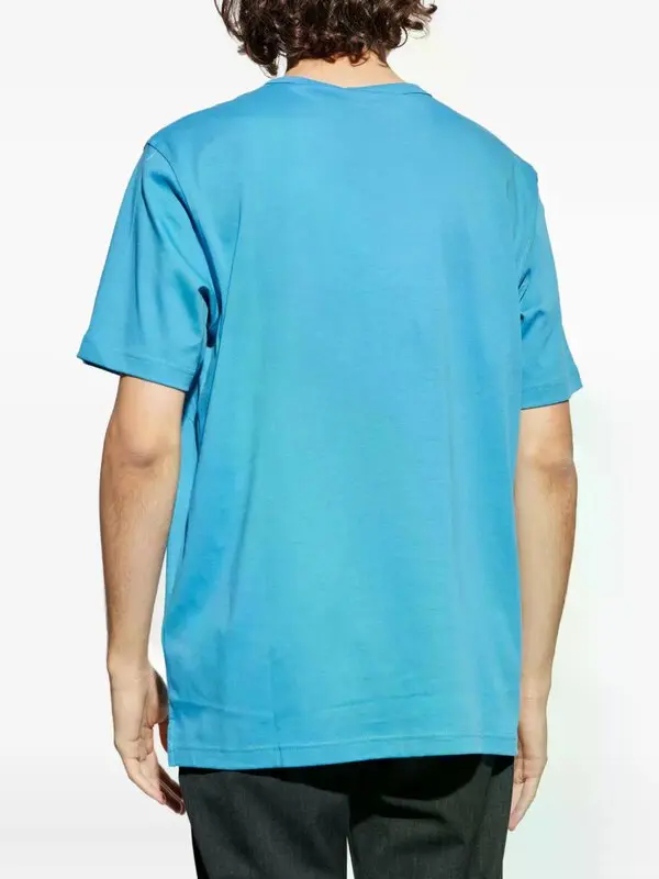 DIESEL® T-adjust-slits Logo-embroidered T-shirt - Blue