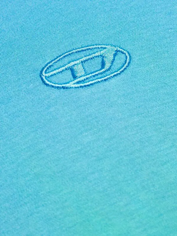 DIESEL® T-adjust-slits Logo-embroidered T-shirt - Blue