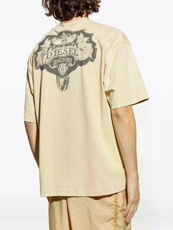 DIESEL® Embroidered Logo T-shirt - Neutrals