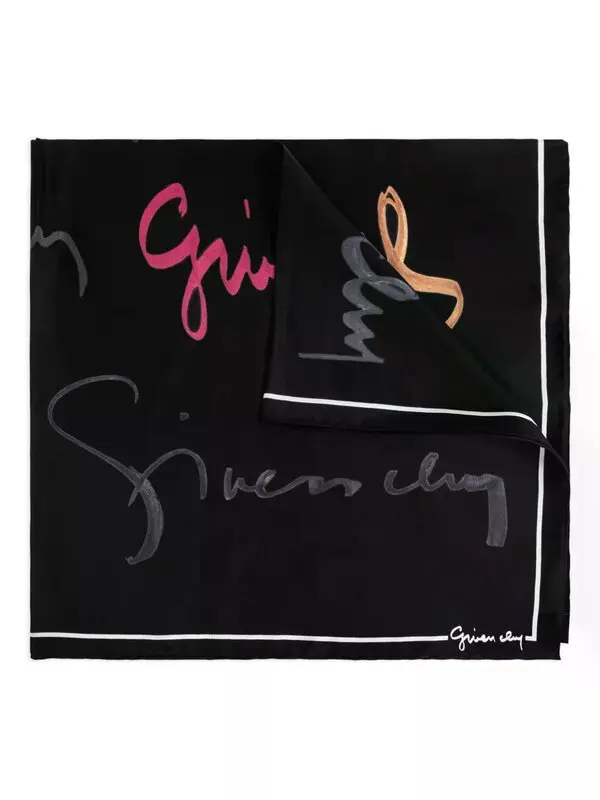 Givenchy Signature-print Scarf - Black