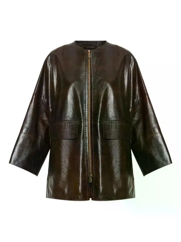 Max Mara Gambero Zip-up Jacket - Brown