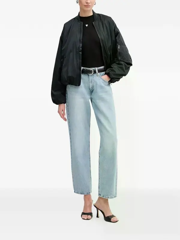 Guess Zip-up Bomber Jacket - Black