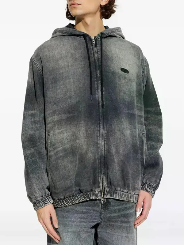 DIESEL® Hooded Zip Jacket - Grey
