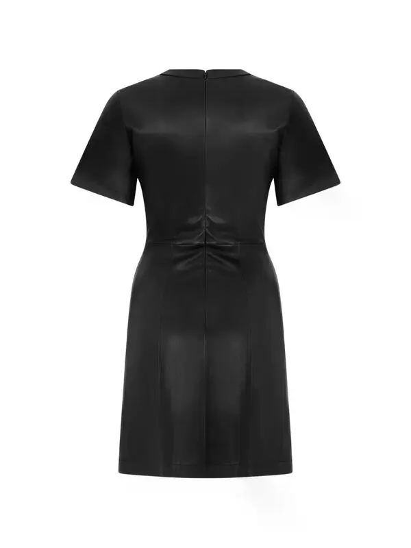 Rabanne Button-embellished Gathered Dress - Black