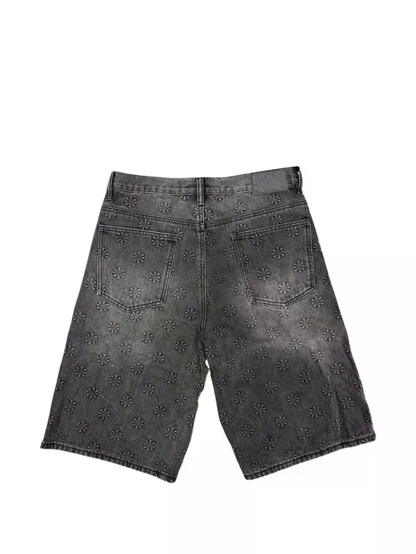 LOSTSHDWS Embellished Denim Shorts - Grey