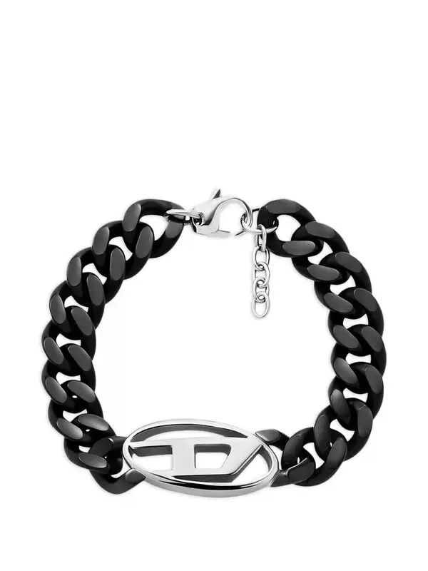 DIESEL® Logo Plaque Bracelet - Black
