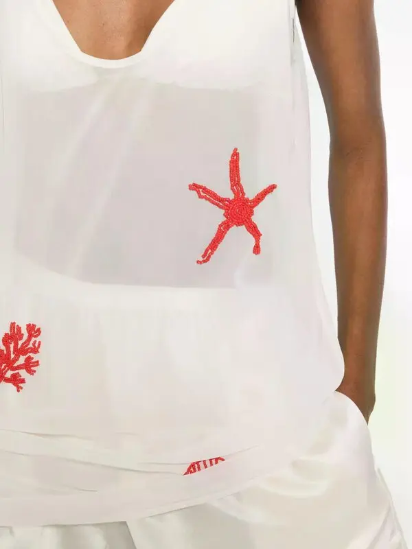 MC2 SAINT BARTH Raya Bead-embellished Mini Dress