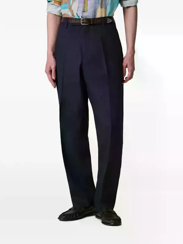 Paul Smith Pressed-crease Wool Trousers