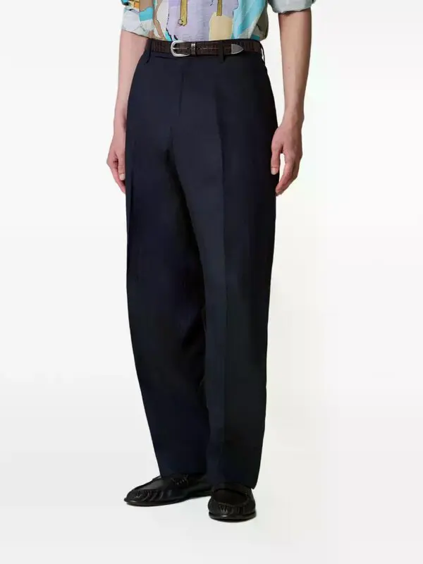 Paul Smith Pressed-crease Wool Trousers