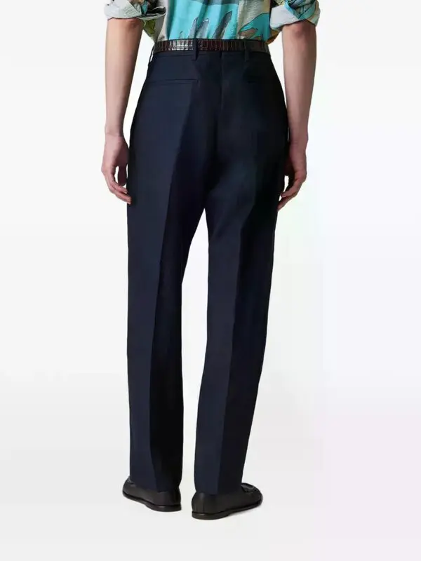 Paul Smith Pressed-crease Wool Trousers