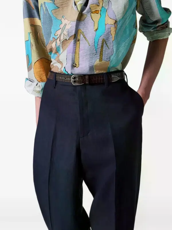 Paul Smith Pressed-crease Wool Trousers