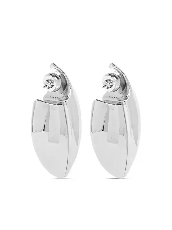 Givenchy Cocoon Curved Earrings - Silver