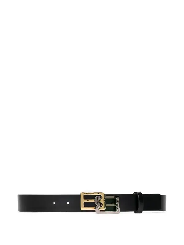 Barbara Bui Calf Leather Logo Belt - Black