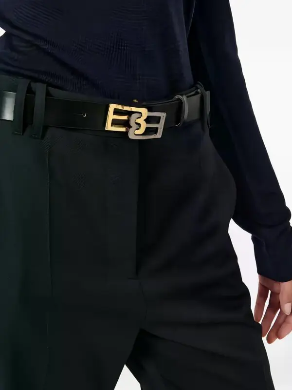 Barbara Bui Calf Leather Logo Belt