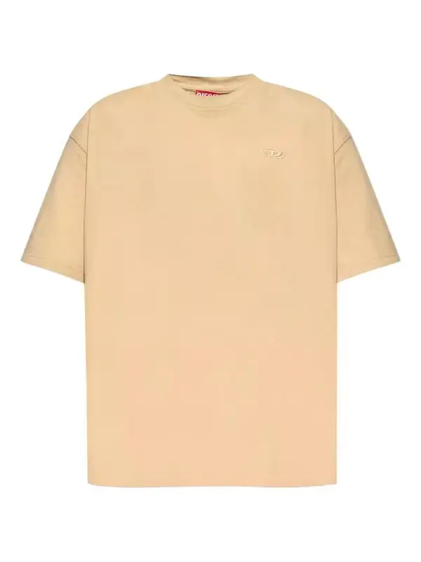DIESEL® Embroidered-logo T-shirt - Neutrals