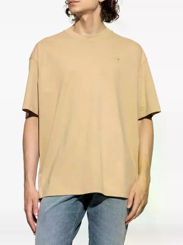 DIESEL® Embroidered-logo T-shirt - Neutrals
