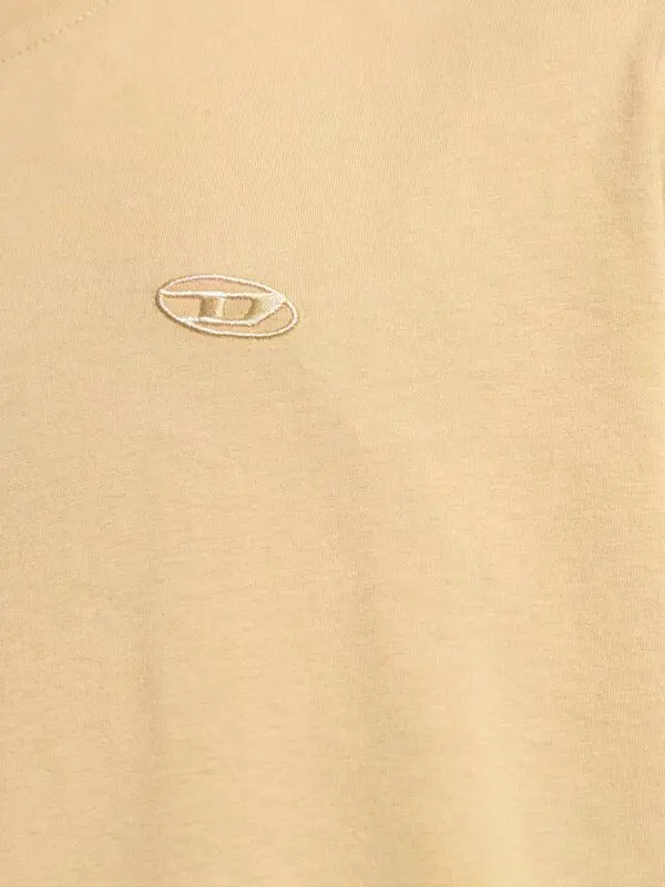 DIESEL® Embroidered-logo T-shirt - Neutrals