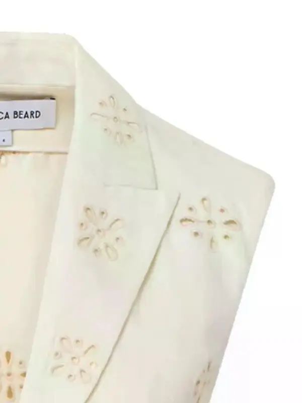 Veronica Beard Townes Eyelet Vest - Neutrals