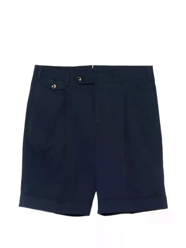 PT TORINO Pleated Turn-up Shorts