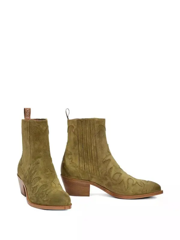 Sartore Suede Ankle Boots - Green