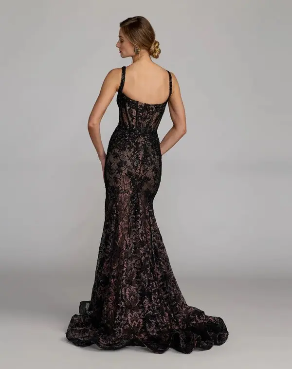 MAC DUGGAL COLLECTION Embellished Lace Mermaid Gown