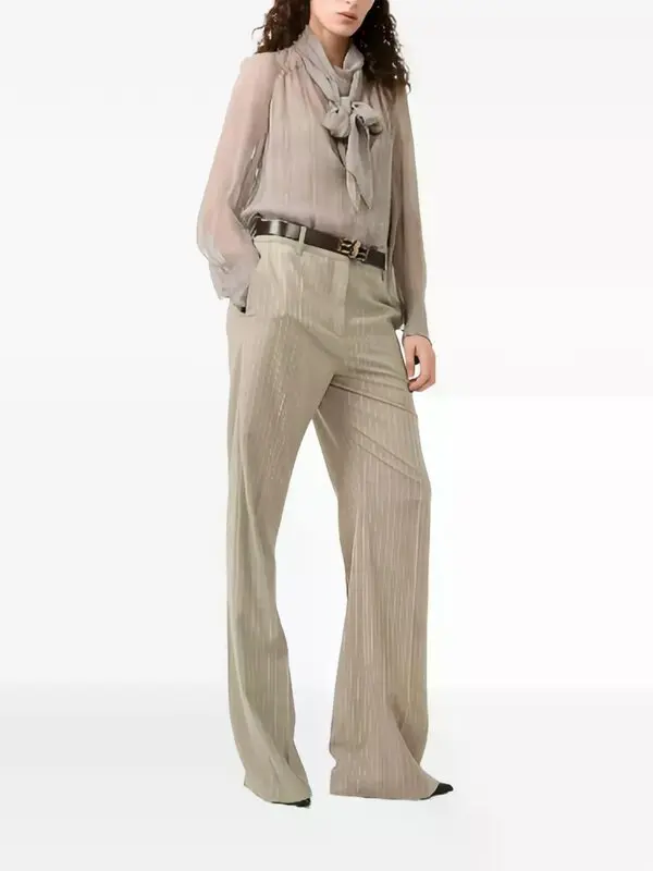 Barbara Bui Pinstripe Wide Leg Trousers