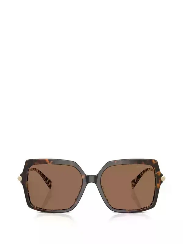 Michael Kors Quogue Tortoiseshell-effect Square-frame Sunglasses - Brown