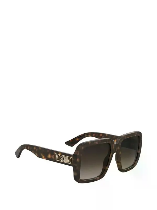 Moschino Tortoiseshell-effect Square-frame Sunglasses