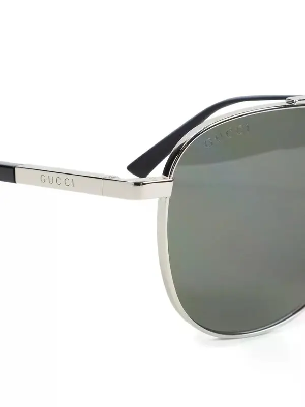Gucci Double-bridge Pilot Sunglasses